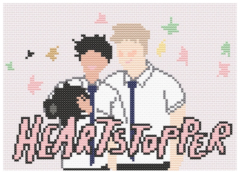 Heartstopper Nick & Charlie Cross Stitch Pattern - Etsy