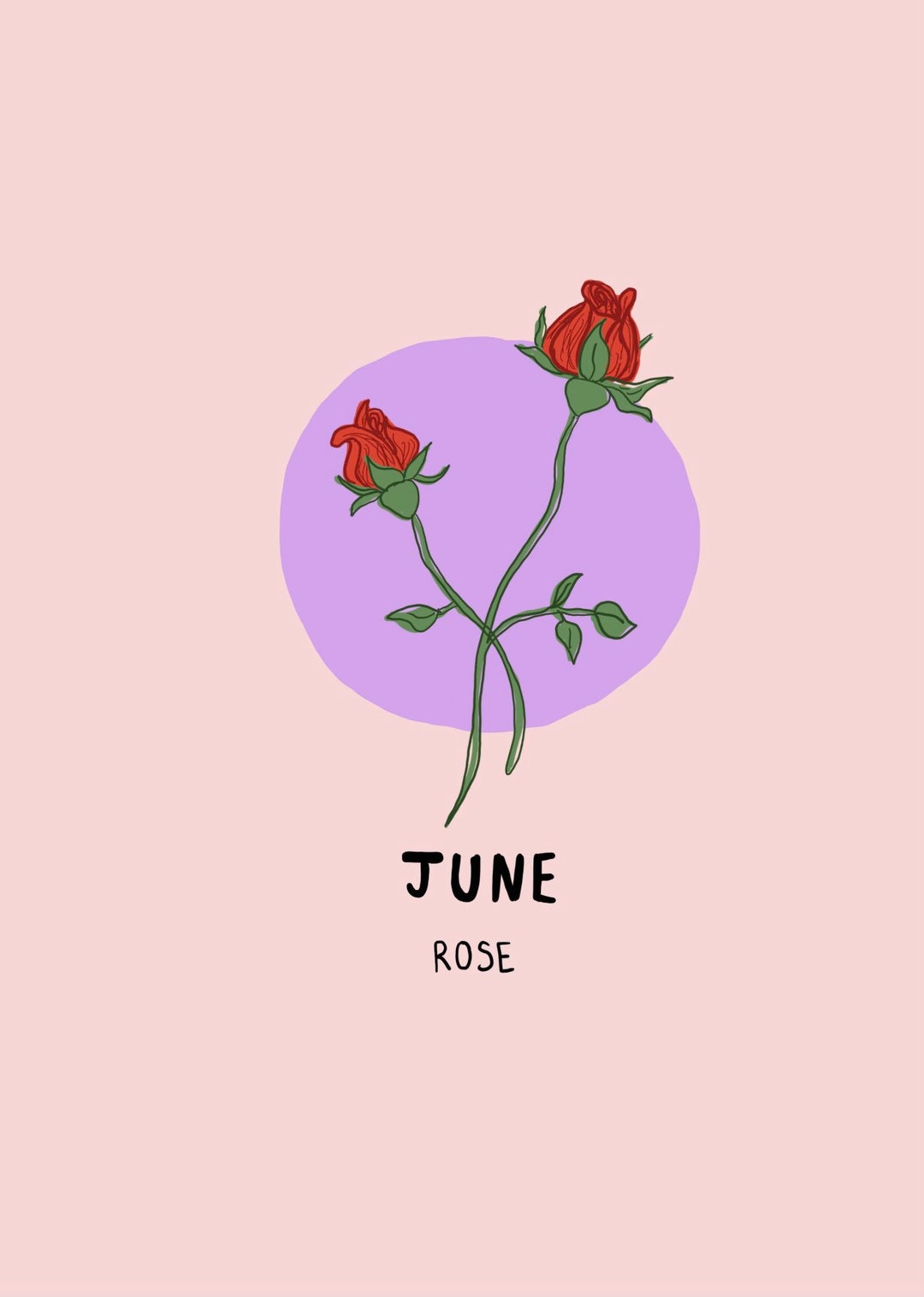June Birthday Card - Etsy