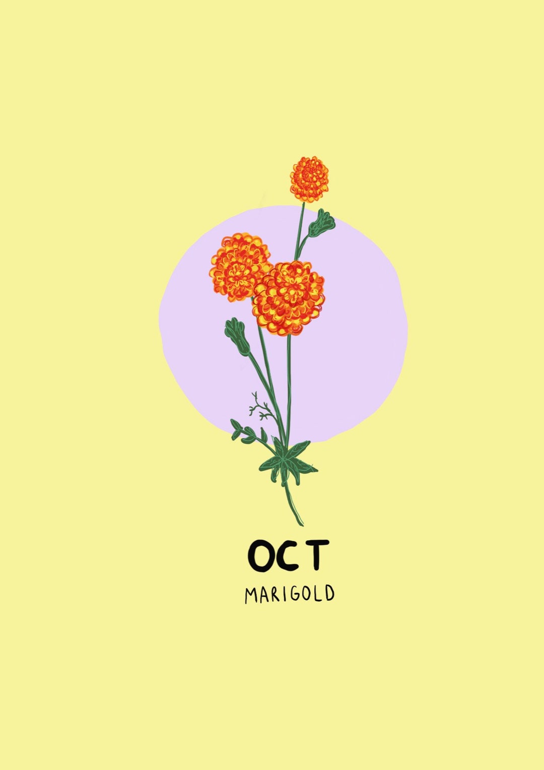 October Birthday Card - Etsy