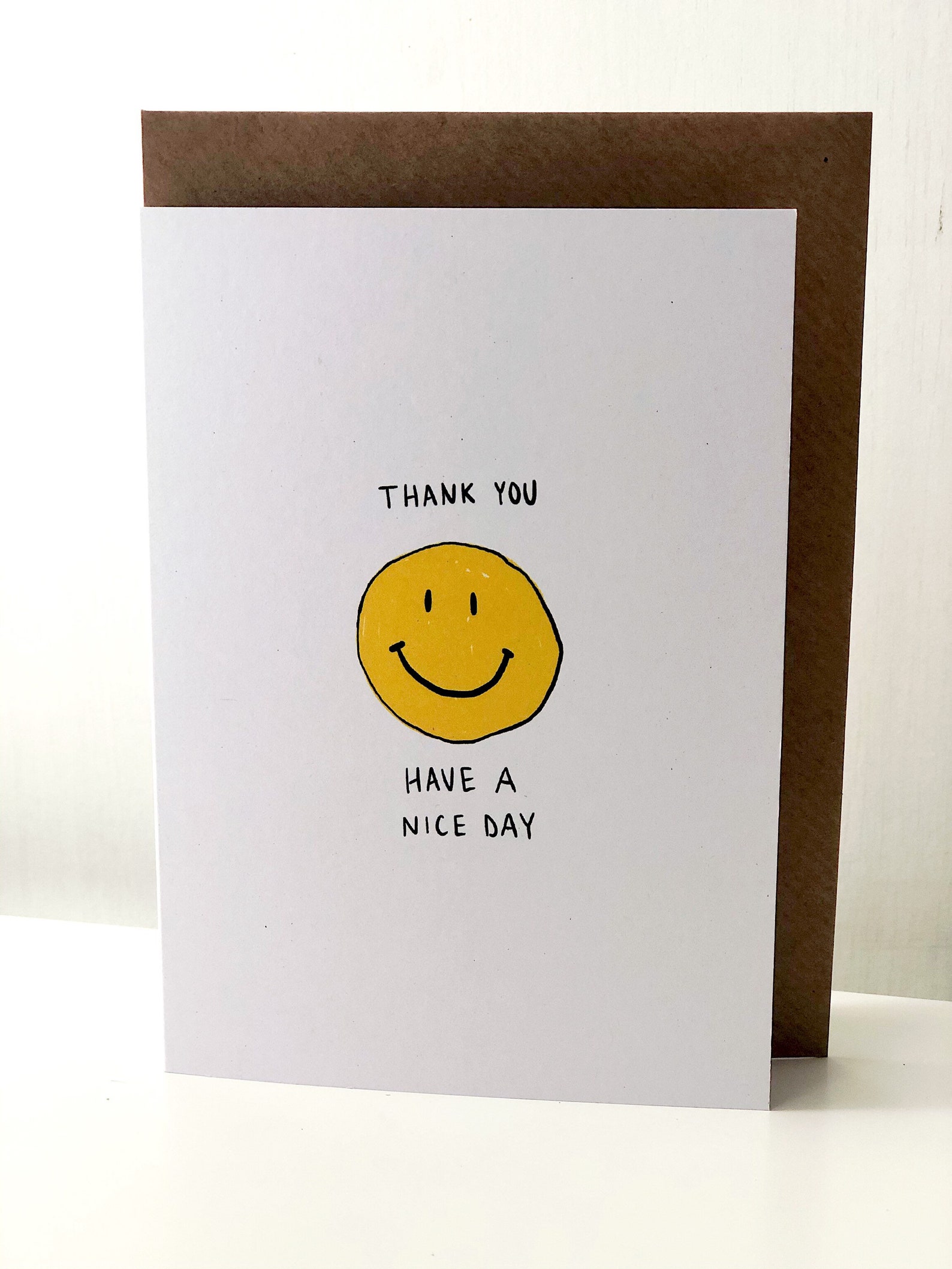 Smiley face merci avoir une belle carte de jour - Etsy France