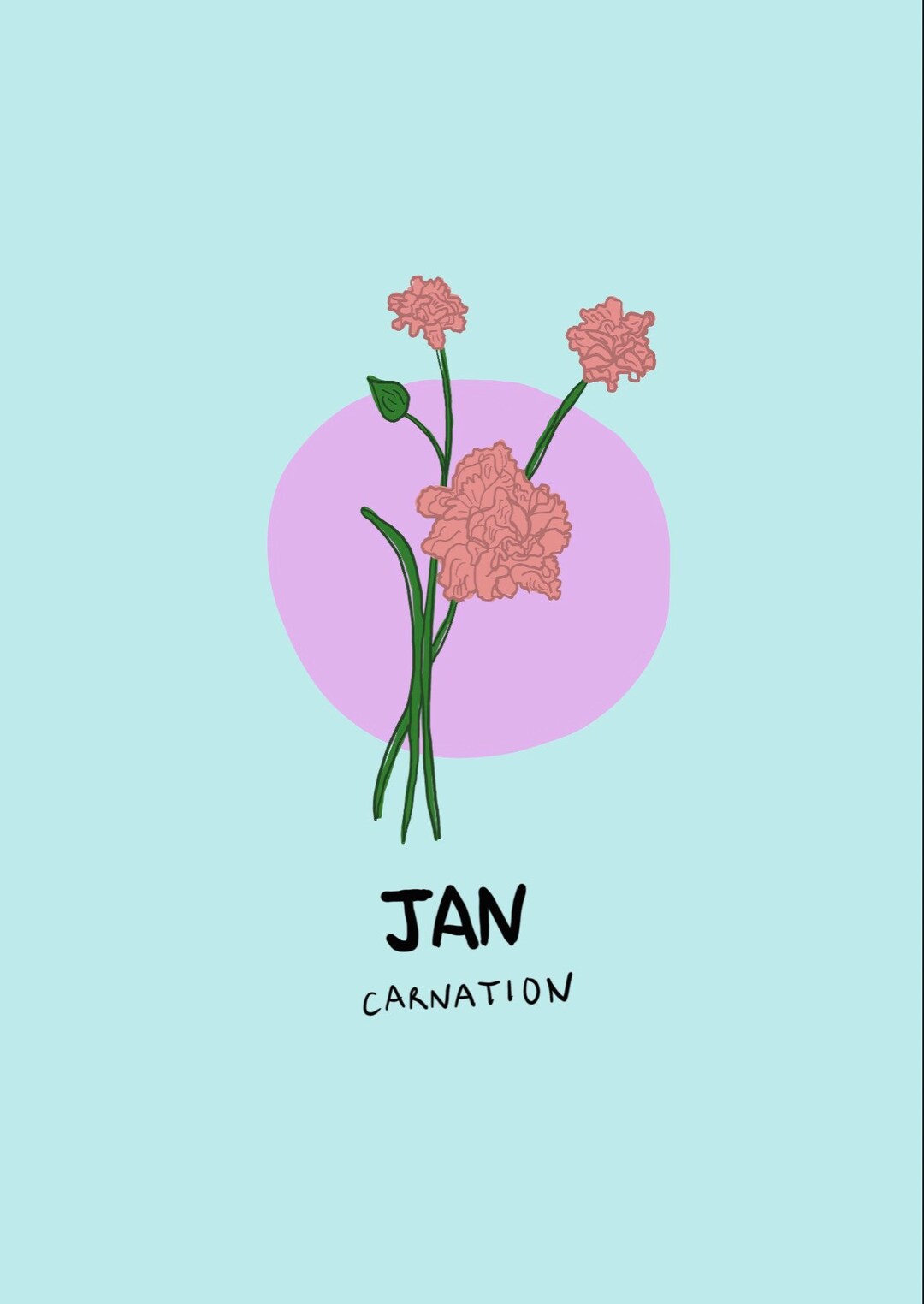 January Birthday Card - Etsy