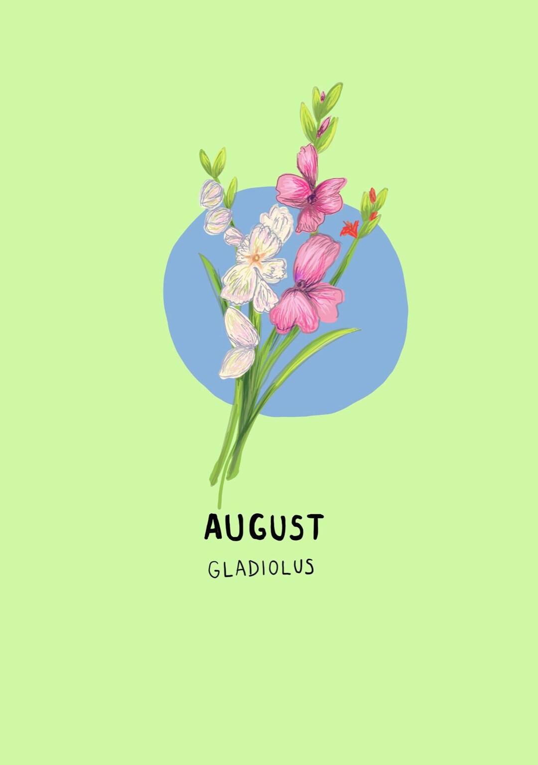 August Birthday Card - Etsy