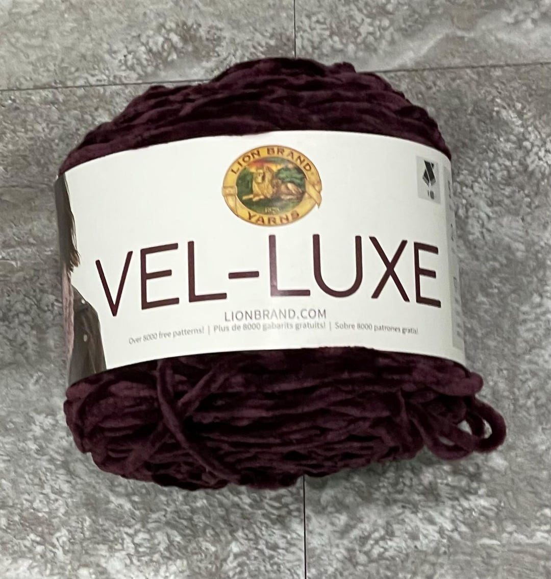 Discontinued Vel-luxe Yarn in the Color Eggplant by Lion Brand - Etsy