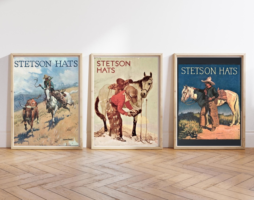 Digital Downloads Vintage Stetson Hat Advertising Posters - Etsy