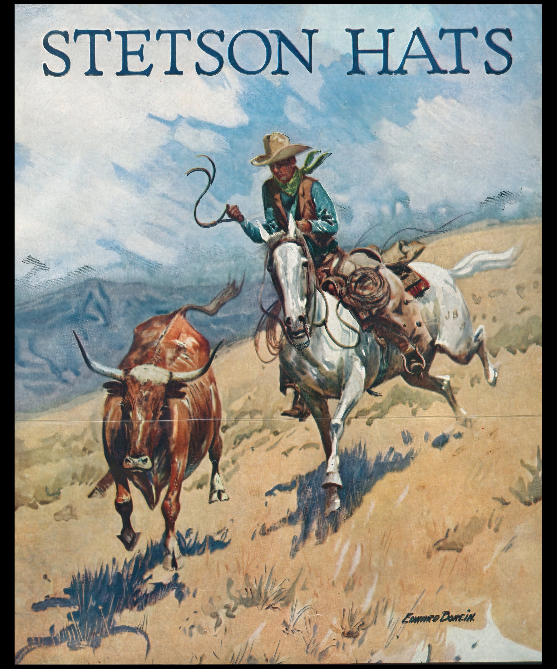 Digital Downloads Vintage Stetson Hat Advertising Posters Western ...