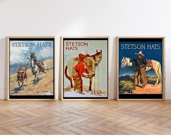 Vintage Stetson Felt Cowboy Hat - Etsy