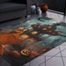 Halloween Outdoor Rug Spooky Design With Witch and Haunted House Decor ...