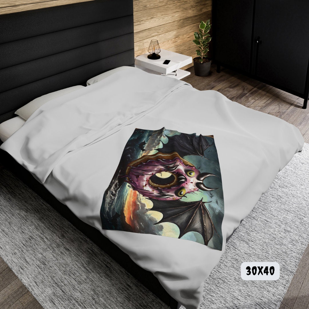 Gothic Bedding Set Dark Fantasy Design Bat Art Horror Bedroom Decor ...