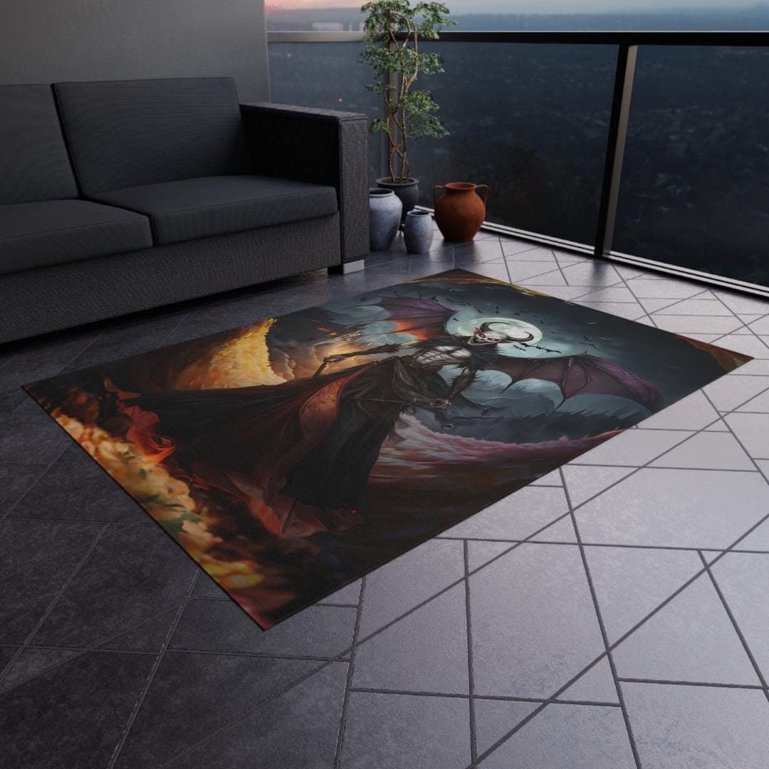 Gothic Vampire Rug Dark Fantasy Home Decor Halloween Living Room Rug ...