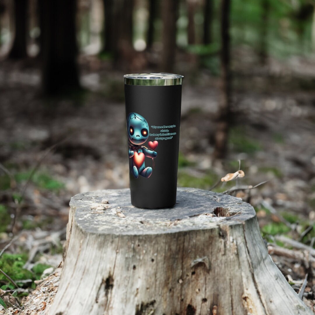 Gothic Vacuum Tumbler | Halloween Travel Cup 22oz | Horror Mug With Lid ...