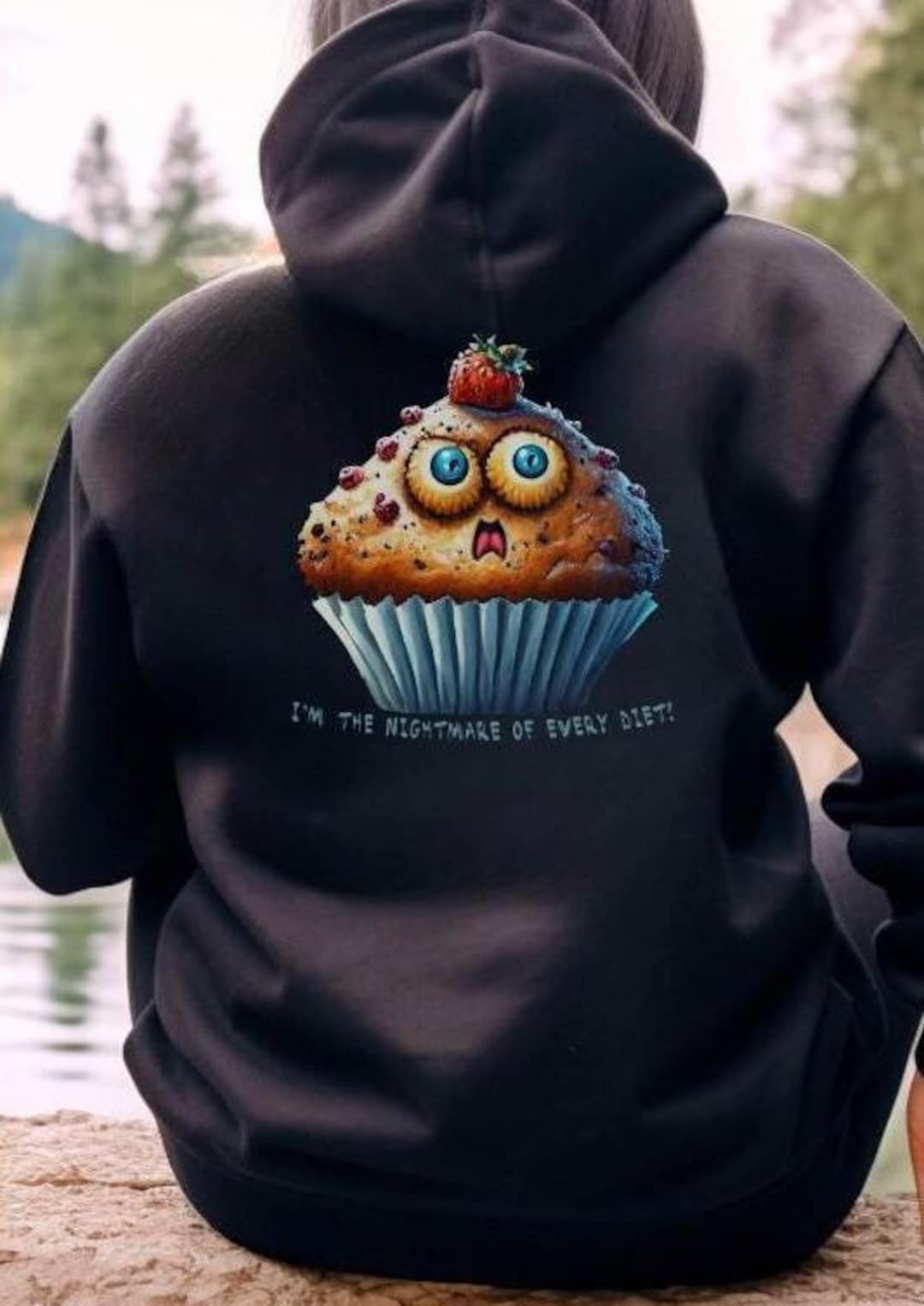 Gothic Hoodie | Nightmare Muffin Sweater | Funny Halloween Sweater ...