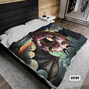 Gothic Bedding Set Dark Fantasy Design Bat Art Horror Bedroom Decor ...
