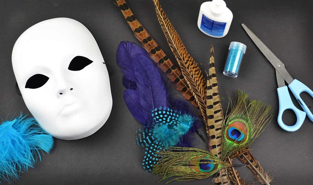 6 Primed Craft Mask Full Face DIY Costume Craft Masquerade Mardi Gras ...