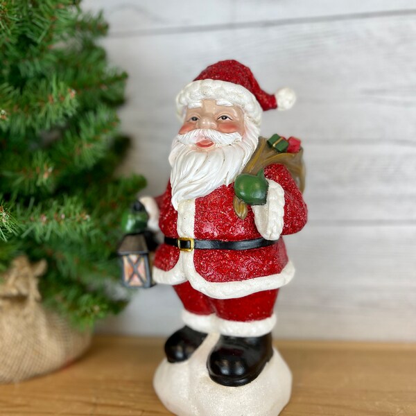 Resin Santa Figurine - Etsy