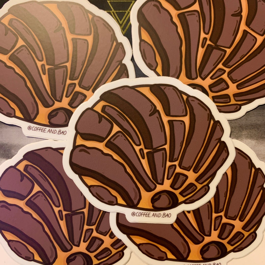 Waterproof Concha Sticker, Latino Food, Laptop Sticker - Etsy