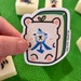 Mahjong Stickers Mahjong Gift Bear Mahjong Tile Sticker Set - Etsy
