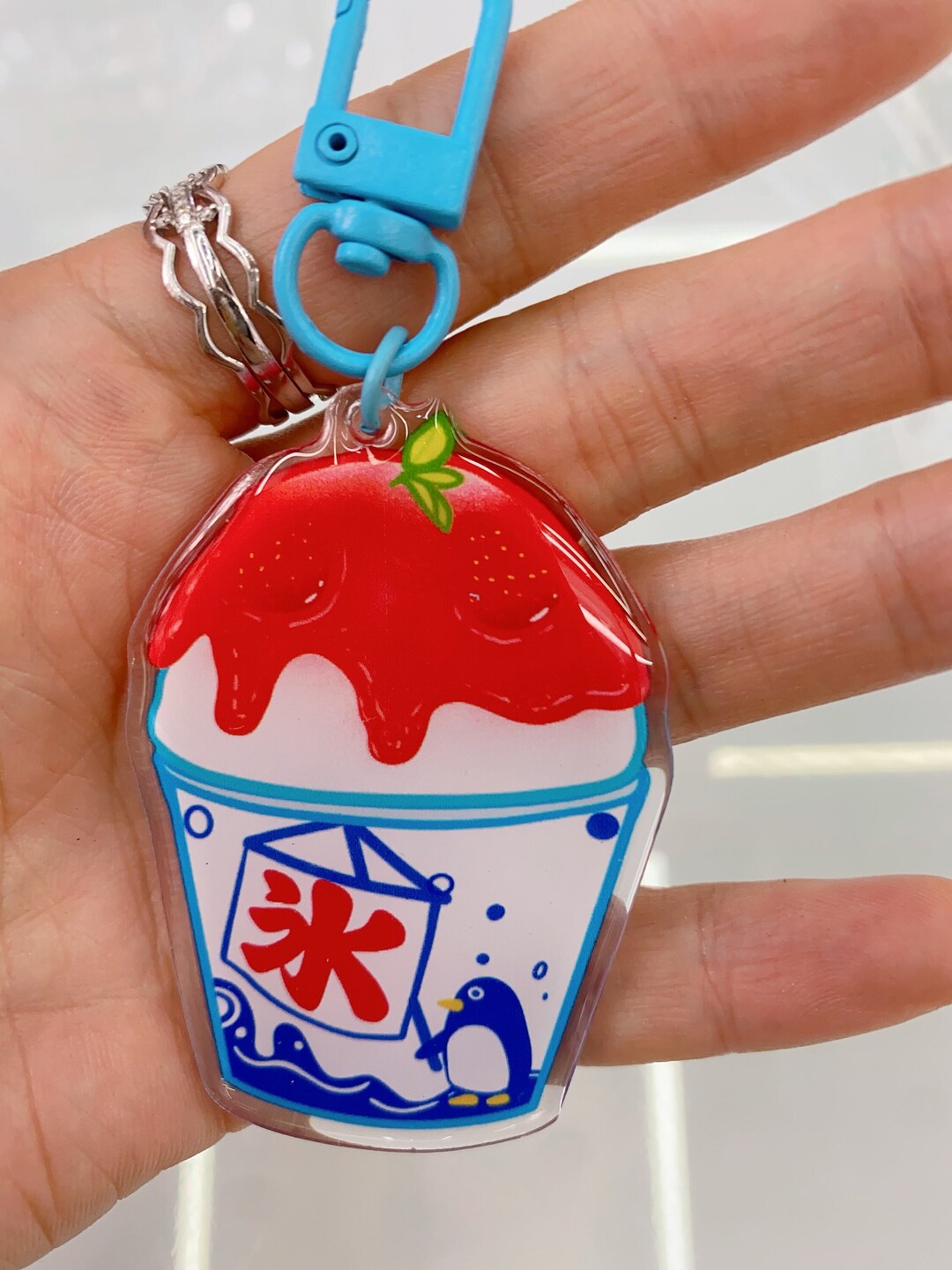 Kakigori Keychain, Japanese Food Keychain, Acrylic Keychain, Cute Food ...