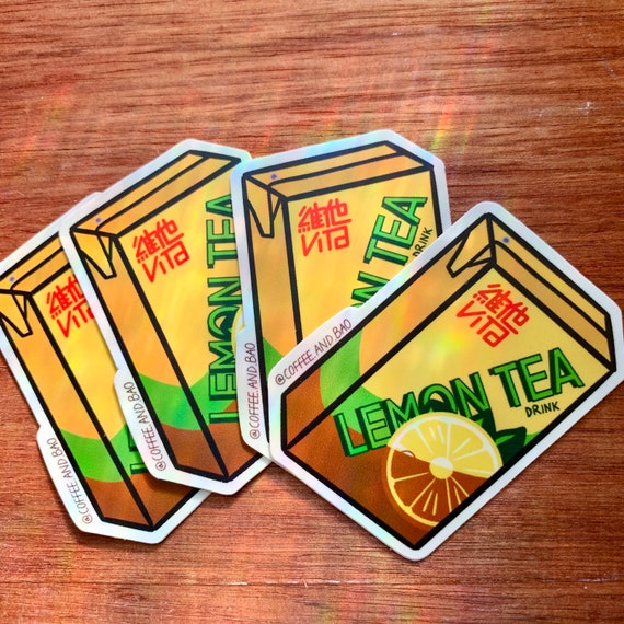 Lemon Tea Iced Lemon Tea Asian Food Sticker Cute Sticker | Etsy