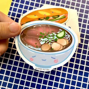 Pho Sticker, Pho Noodle Soup, Cute Asian Food Stickers, Foodie Sticker ...