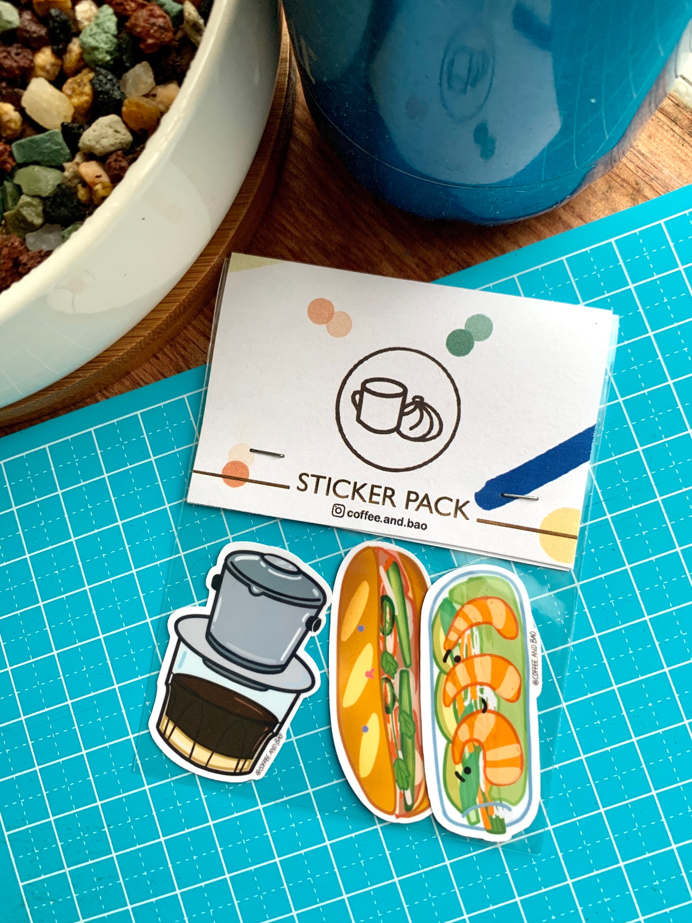 Vietnamese Sticker Pack Food Sticker Ca Phe Sua Da Summer - Etsy