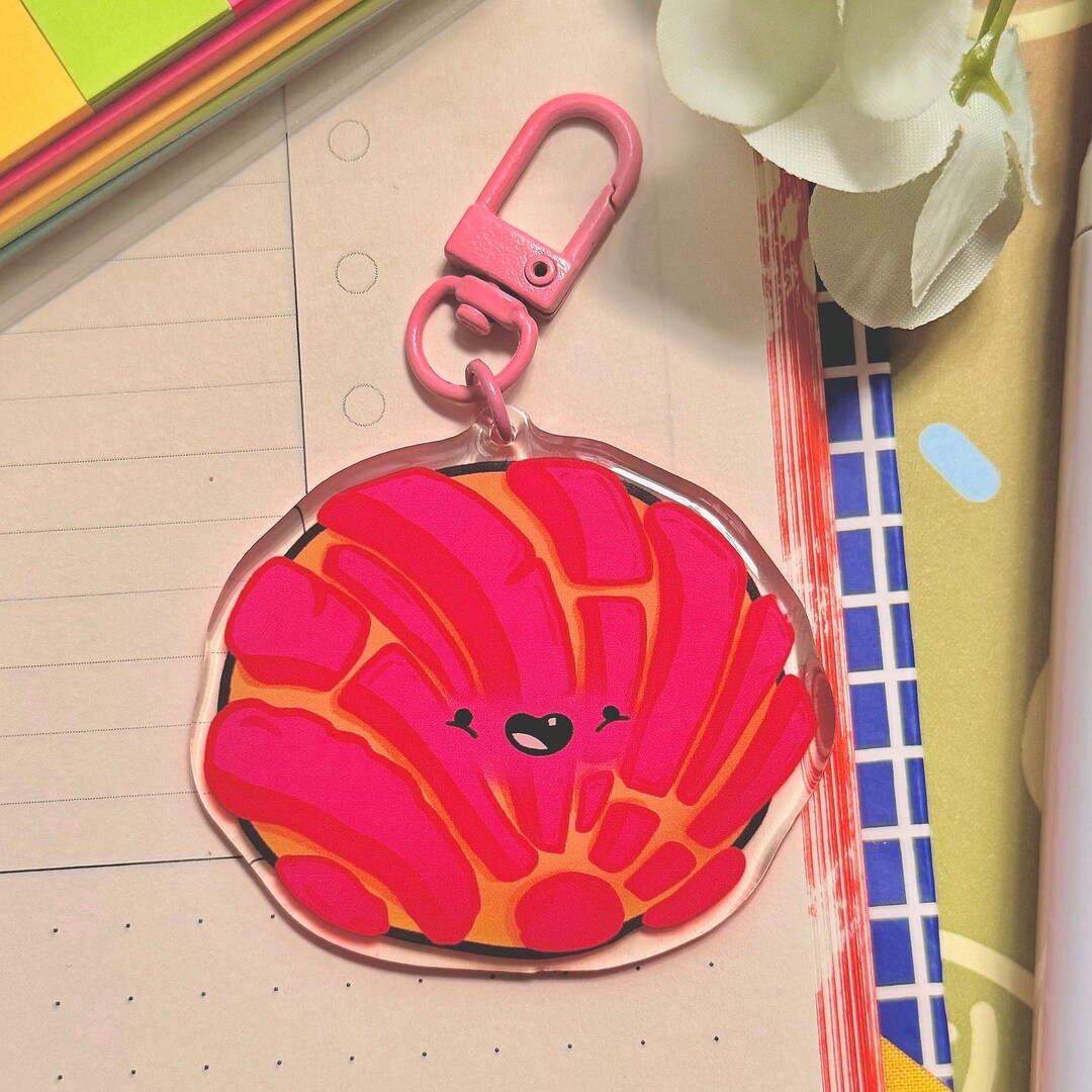 Concha Keychain, Pan Dulce Keychain, Cute Concha Acrylic Keychain - Etsy