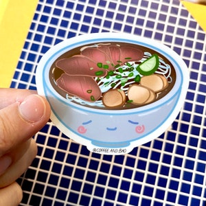 Pho Sticker, Pho Noodle Soup, Cute Asian Food Stickers, Foodie Sticker ...