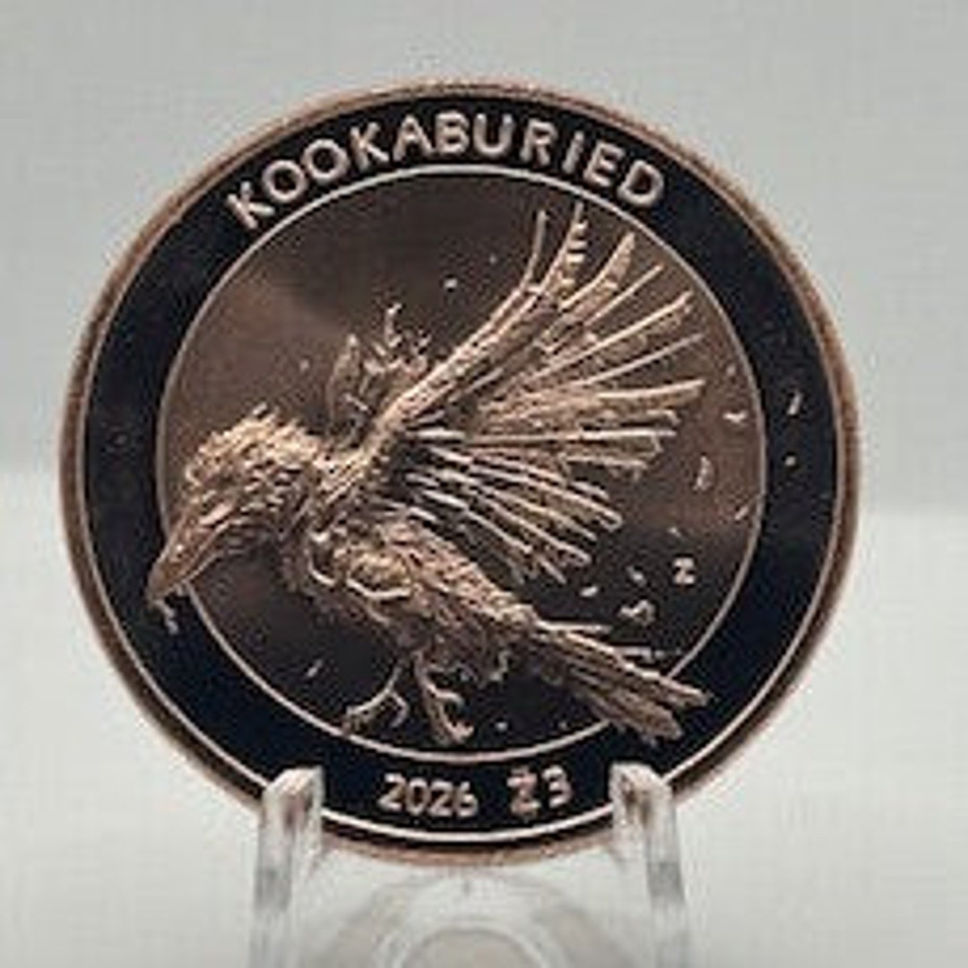 Zombie Bucks "kookaburied" .999 Copper Round - 1 Oz./3 Dollar ...