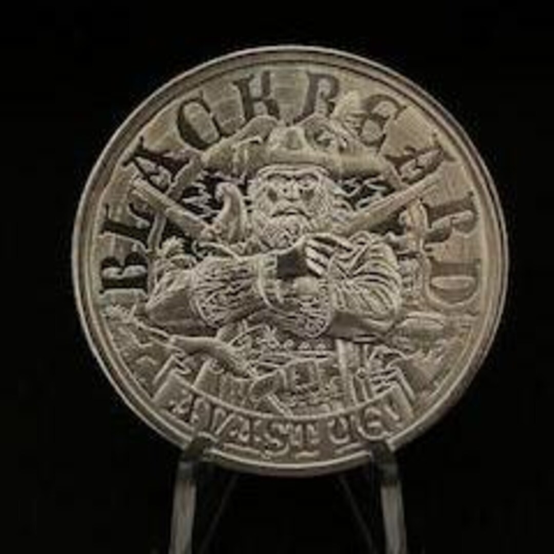 Blackbeard - 1 Troy Oz Silver Round - .999 Pure SOLID Silver - Silver ...
