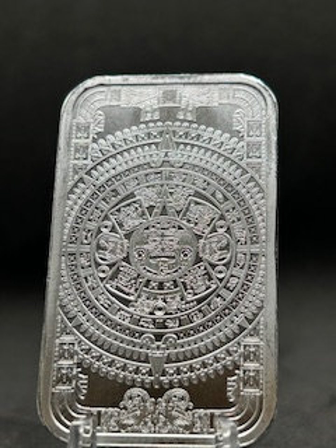 Aztec Calendar / Warrior Silver Bar - 1 Troy Oz Silver Bar - .999 Pure ...