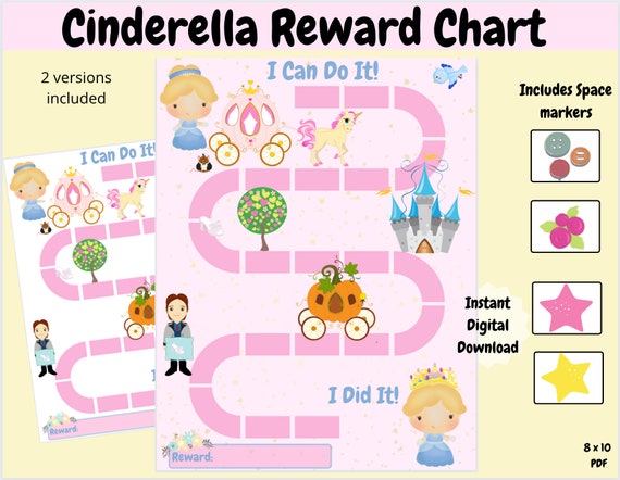 Cinderella Reward Chart DIGITAL DOWNLOAD // Printable Behavior - Etsy