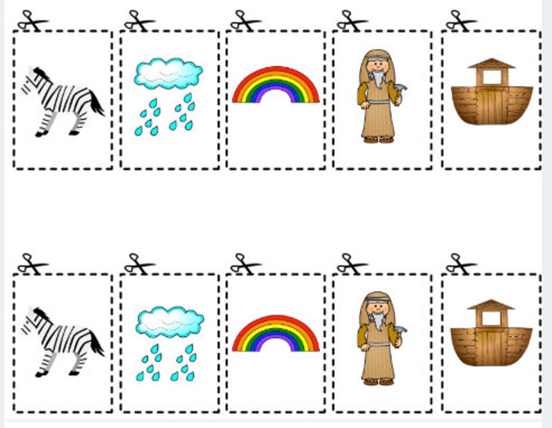 Noah's Ark Printable Downloads // Matching Game // | Etsy