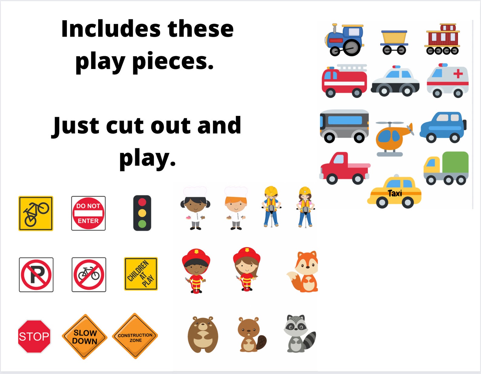 Car Play Mat Printable Set // Cars // Downloads // Roads // Printable ...