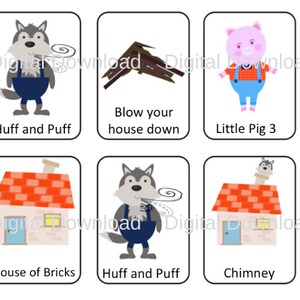 Three Little Pigs Sequencing Cards and Worksheets Digital Download // 3 ...