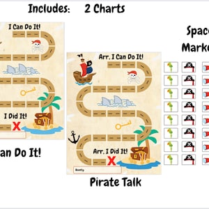 Treasure Map Pirate Map Reward Chart DIGITAL DOWNLOAD // Printable ...