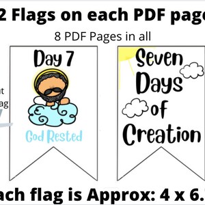 The 7 Days of Creation Banner Printables // Days of Creation ...