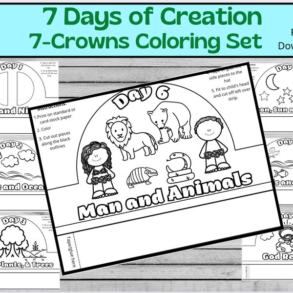 7 Days Creation Craft - Etsy