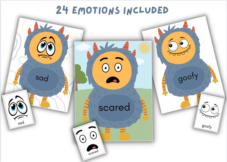Emotions Monster DIGITAL DOWNLOAD // Printable Acitivity // Preschool ...