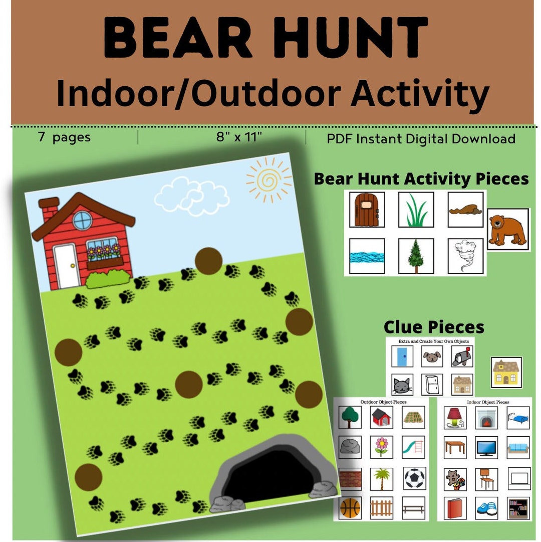 Going on a Bear Hunt Map DIGITAL DOWNLOAD // Printable Acitivity ...