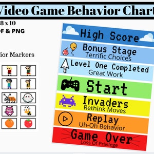 Behavior Chart DIGITAL DOWNLOAD // Printable Behavior Chart // Behavior ...