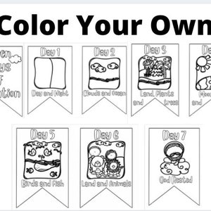 The 7 Days of Creation Banner Printables // Days of Creation ...