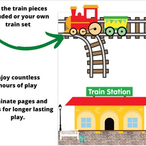 Train Play Mat Printable Set // Cars // Downloads // Trains ...