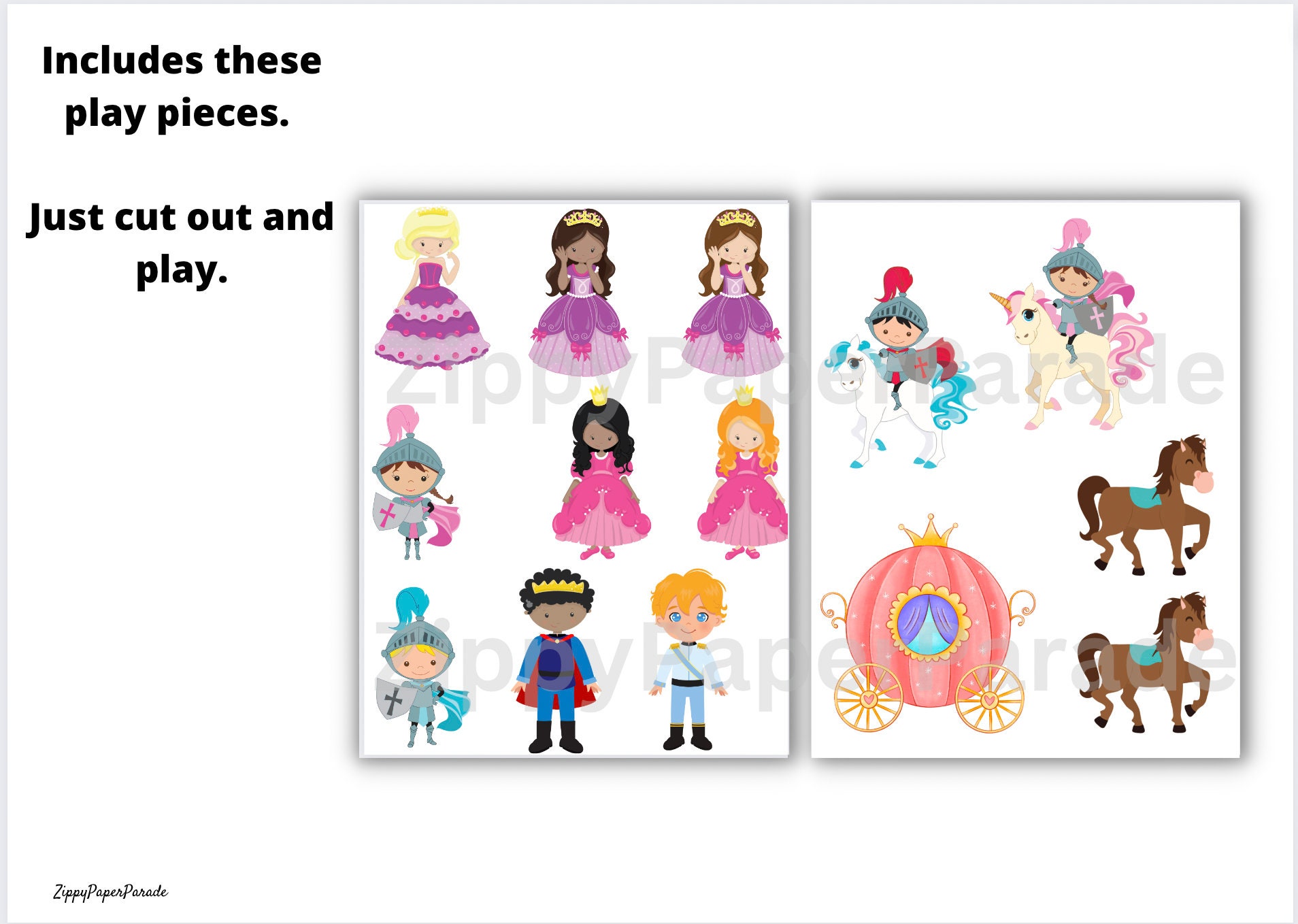 Fairytale Play Mat Printable Set // Castle // Downloads // Unicorns ...