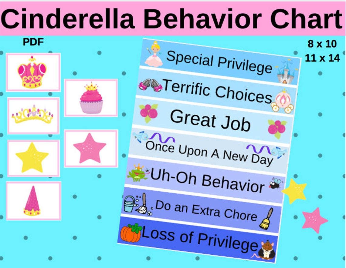 Behavior Chart DIGITAL DOWNLOAD // Cinderella // Printable - Etsy