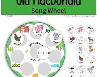 Old Macdonald Had a Farm Song Circle Activity Digital Download ...