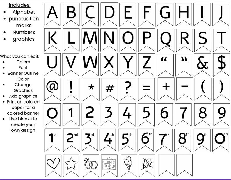 Printable Party Banner Editable // Editable Banner // Downloads // Cute ...