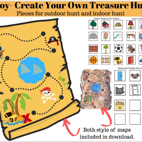 Pirate Treasure Map - Etsy