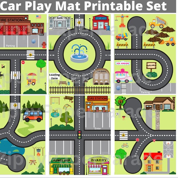 Car Play Mat - Etsy