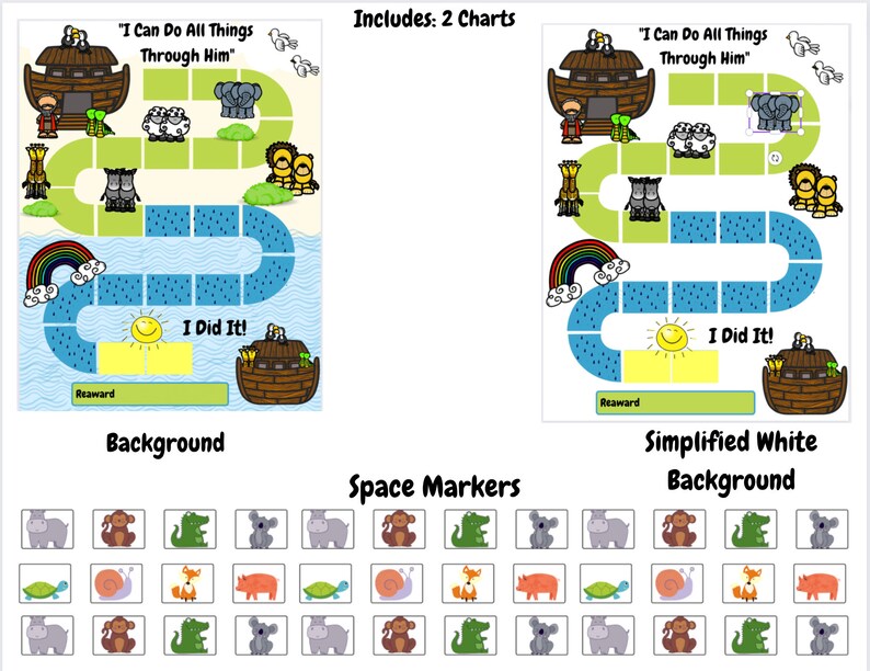 Noah's Ark Reward Chart DIGITAL DOWNLOAD // Printable Behavior Chart ...