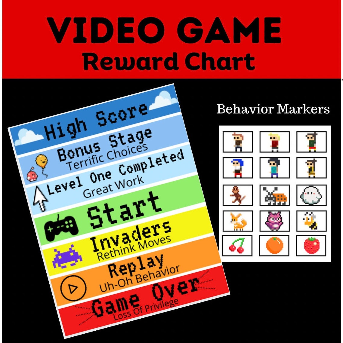 Behavior Chart DIGITAL DOWNLOAD // Printable Behavior Chart // Behavior ...