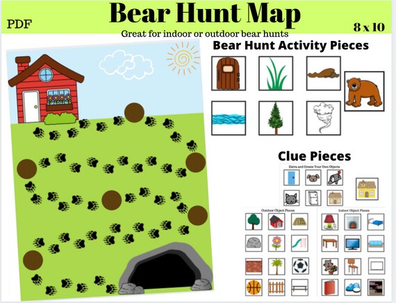 Going on a Bear Hunt Map DIGITAL DOWNLOAD // Printable - Etsy